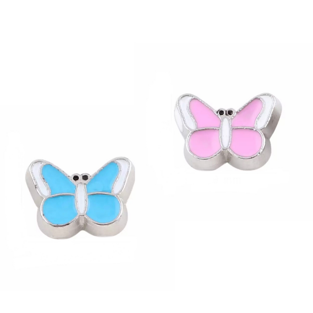 Blue or pink butterfly – Unique lockets and charms